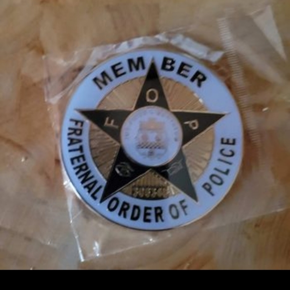Accessories | Vintage Fraternal Order Of Police Emblem Fop Decal New ...